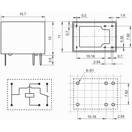 رله 4102L 12V 6PIN